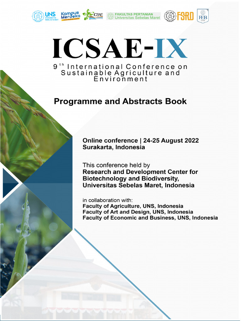 ICSAE IX Programme and Abstract Book - Finale | PDF | Cattle | Agriculture
