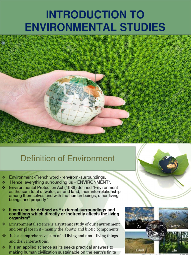 Environmental Studies Primer | PDF | Natural Environment | Pollution