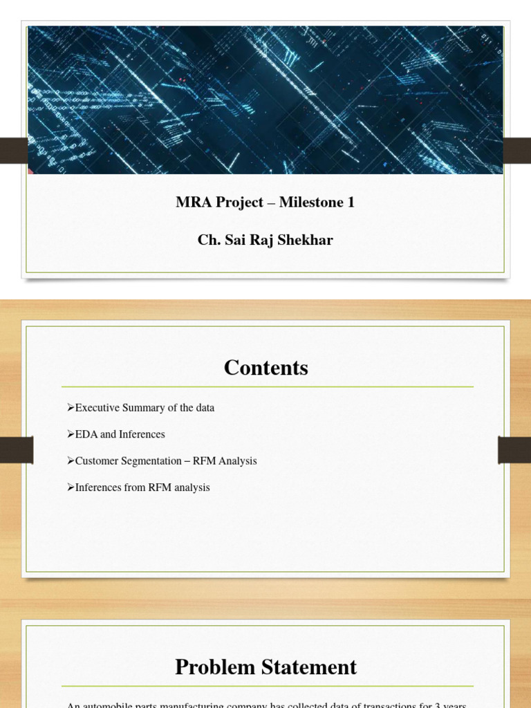 MRA Project Milestone 1 Ch. Sai Raj Shekhar PDF | PDF | Statistics