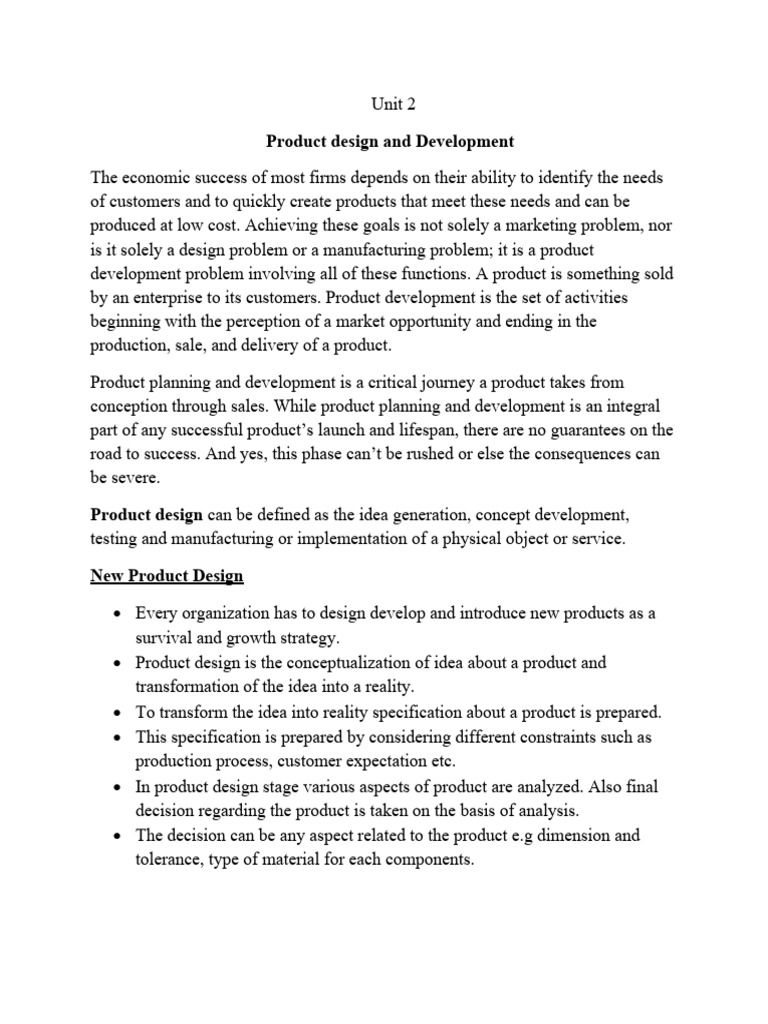 POM Unit 2 | PDF | New Product Development | Product (Business)