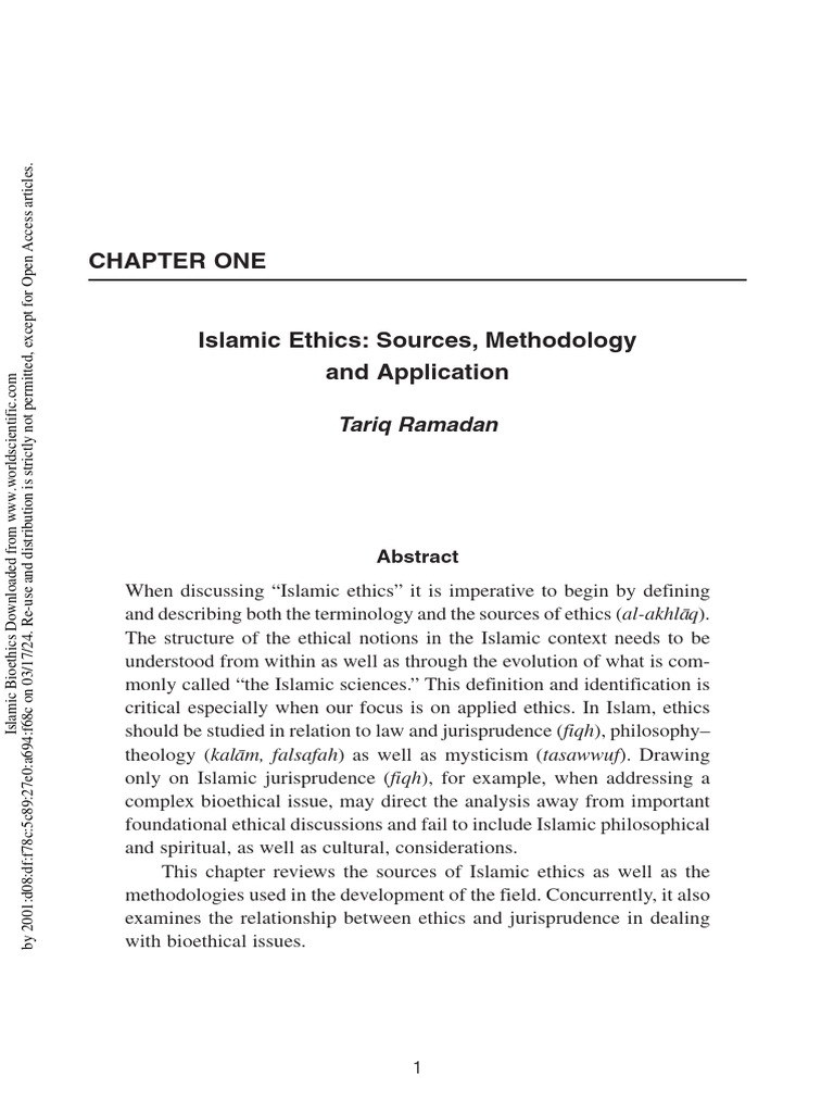 Ramadan 2017 Islamic Ethics Sources Methodology and Application | PDF ...