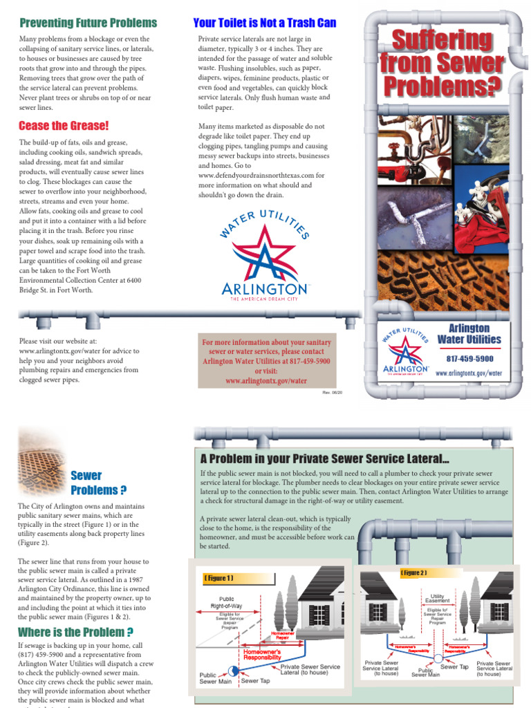 Sewer Responsibility Brochure | PDF | Sanitary Sewer | Easement