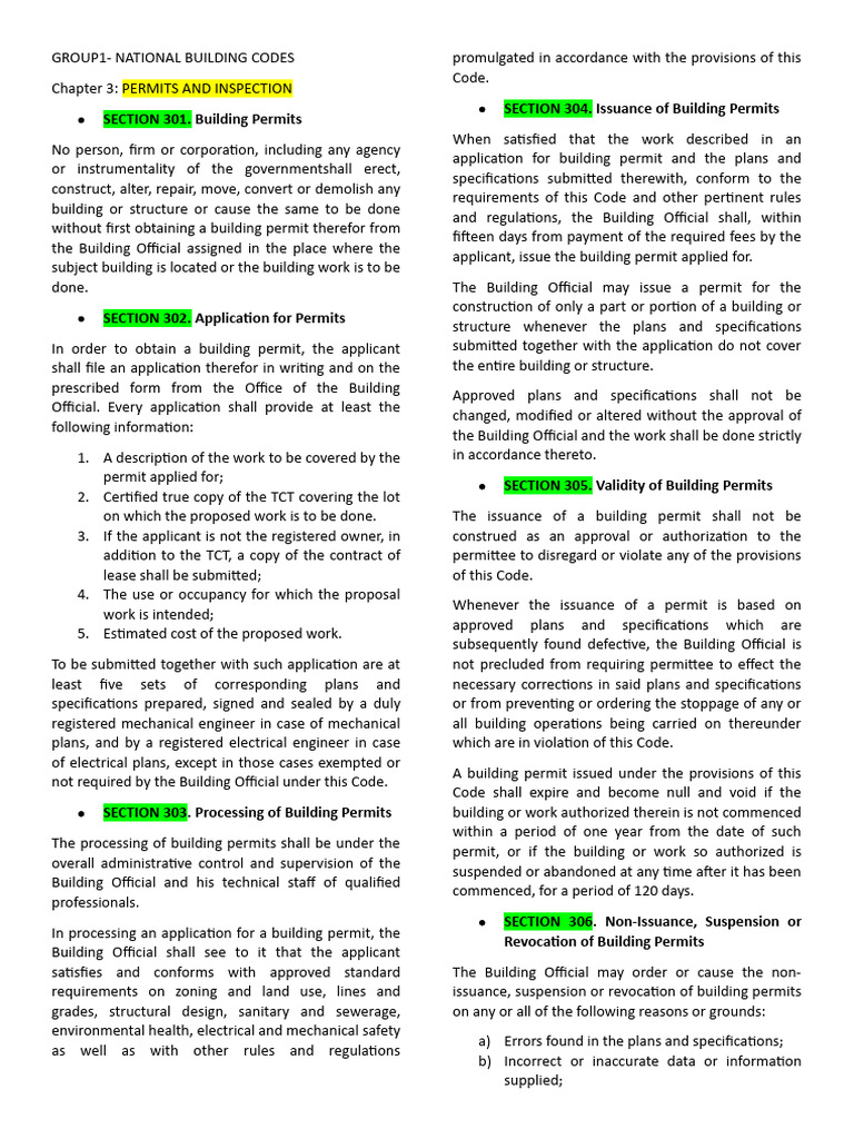 Group 1 National Building Codes | PDF | Sanitation | Plumbing