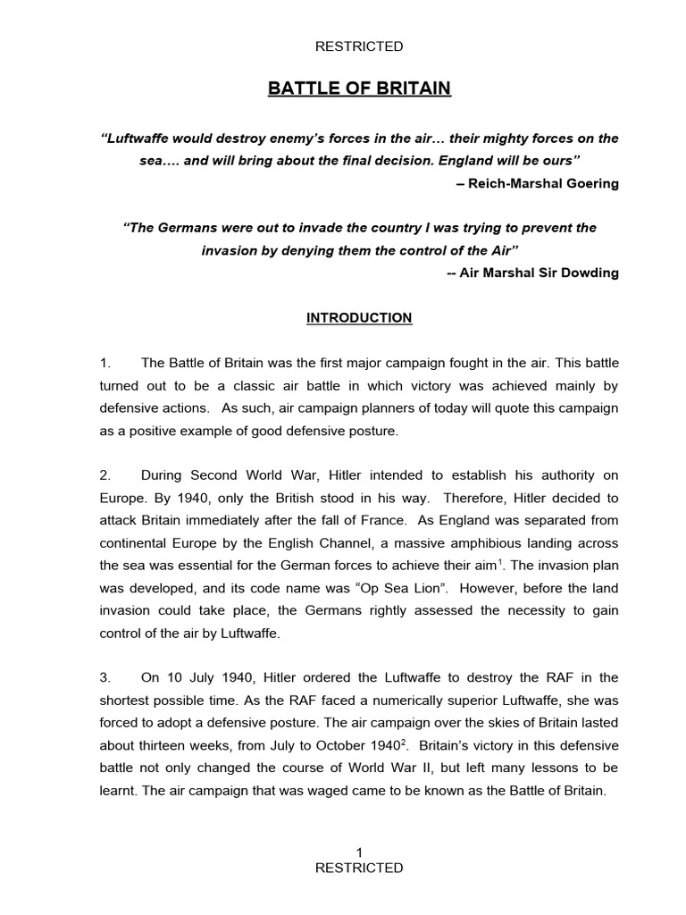 Battle of Britain-25 ASC-Final Script-Anam | PDF | Battle Of Britain ...