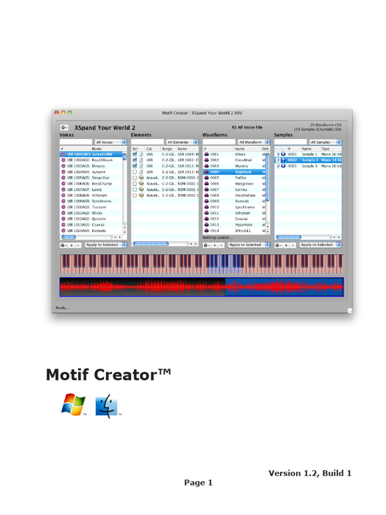 Motif Creator Manual | PDF | Computing | Software