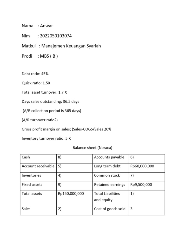 Tugas Ke 2 Anwar-WPS Office | PDF | Revenue | Equity (Finance)