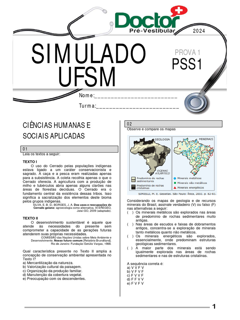 Simulado PSS1 | PDF | Fermentação
