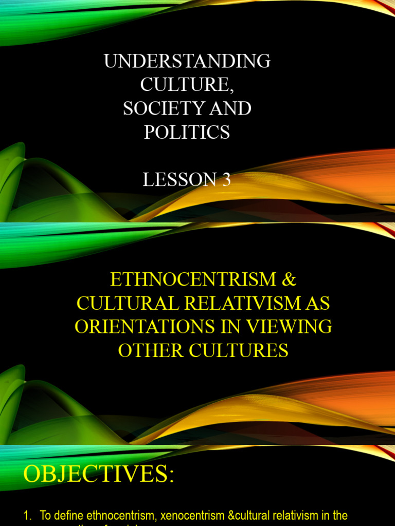 Ucsp Lesson 3 | PDF | Relativism | Psychology