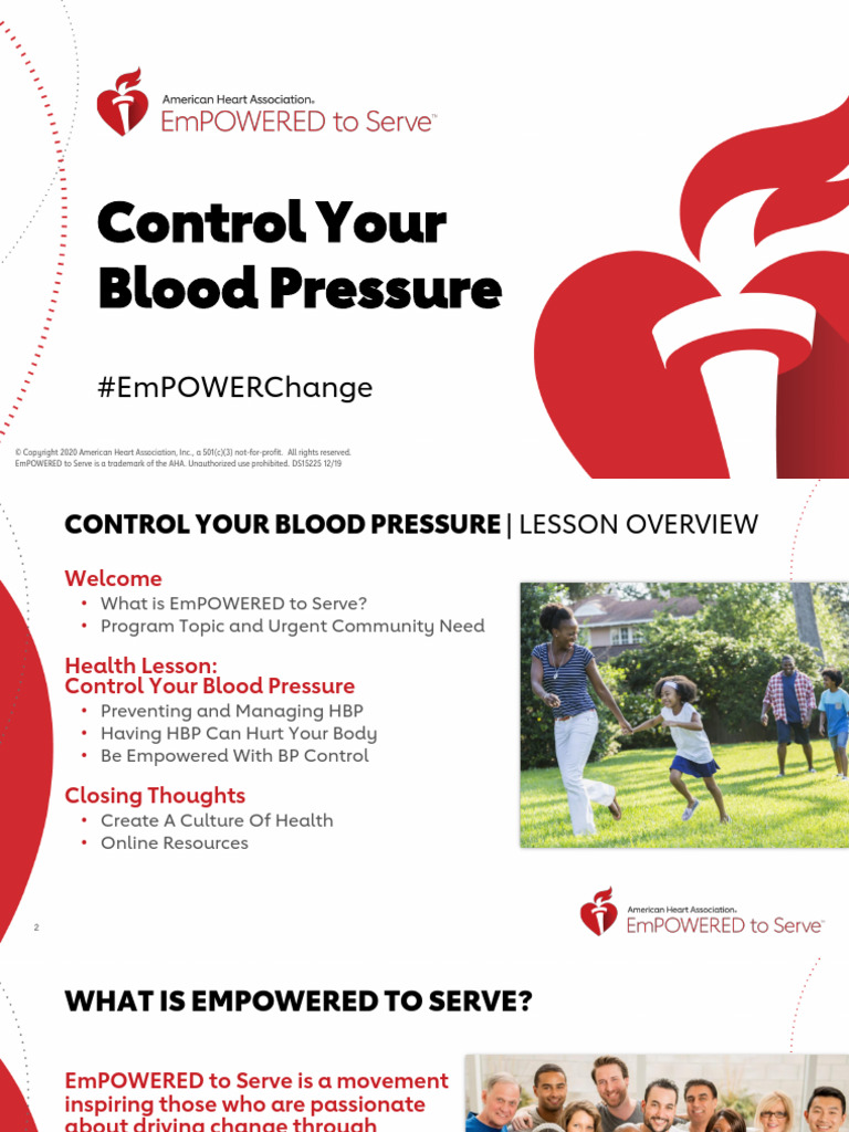 Control Your Blood Pressure Presentation English | PDF | Hypertension ...