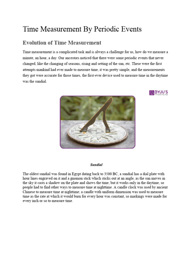 Time Measurement by Periodic Events | PDF | Clock | Pendulum