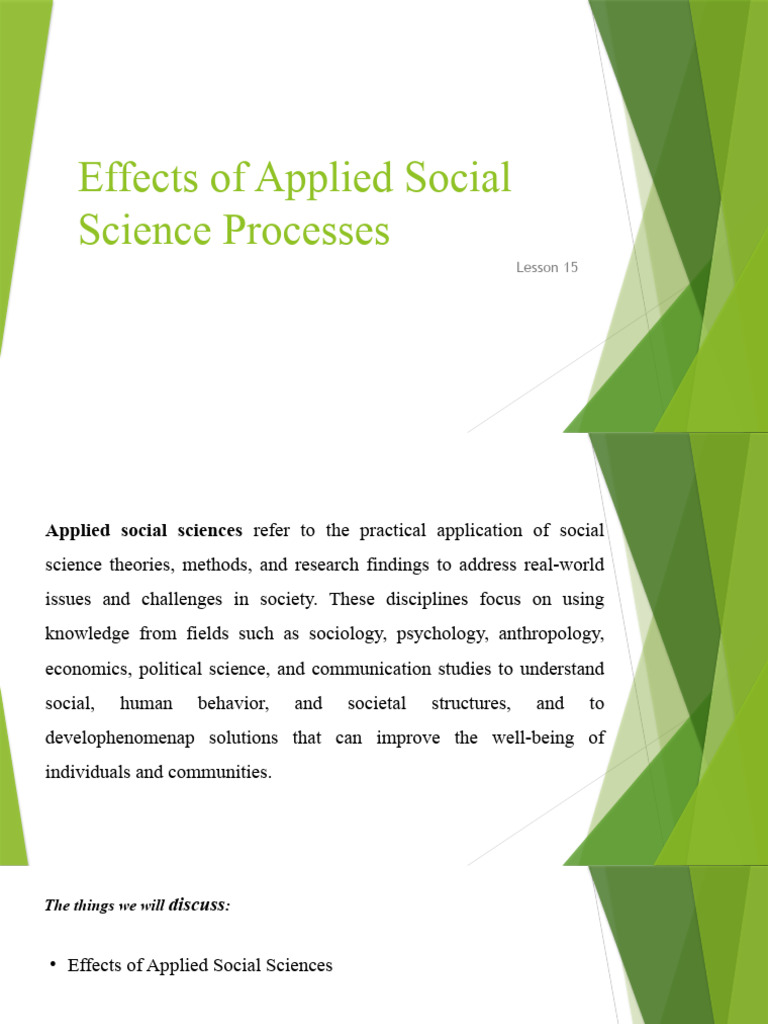 Effects of Applied Social Science Processes GROUP2 | PDF | Social ...