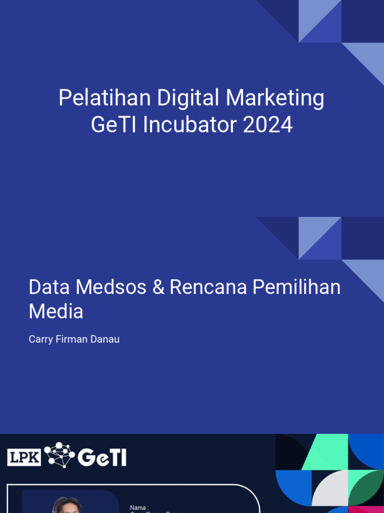 Materi Pelatihan Digital Marketing GeTI Incubator 2024 | PDF