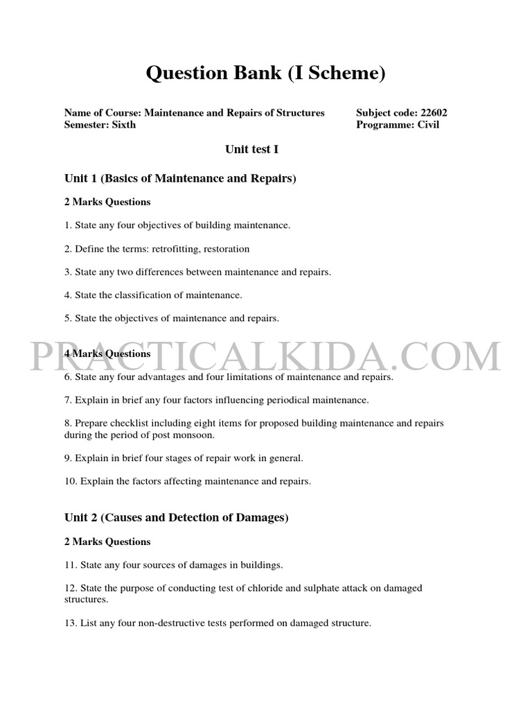Model Answer Paper | PDF | Epoxy | Masonry