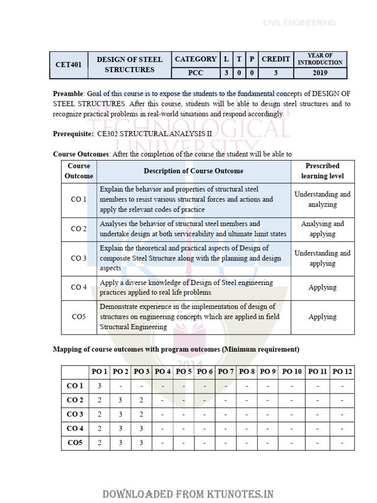 Steel Structures Design Course Overview | PDF | Beam (Structure ...