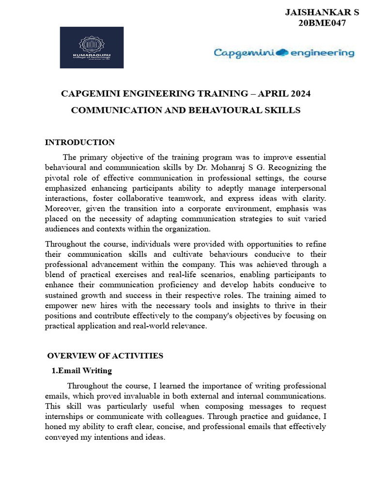 Report for English | Download Free PDF | Communication | Learning