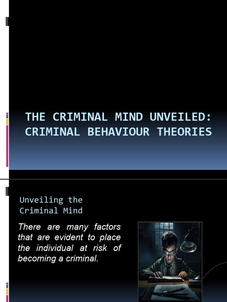 Understanding Criminal Behavior Theories | PDF | Id | Crimes