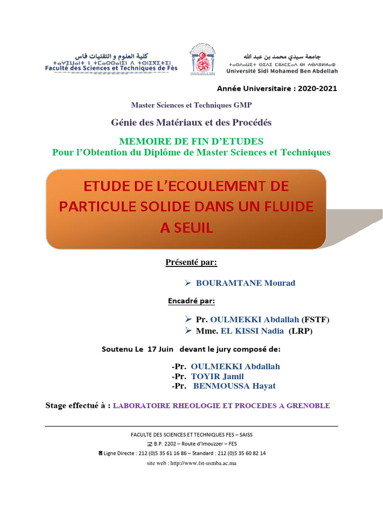 Écoulement de particules dans fluide à seuil | PDF | Fluide ...