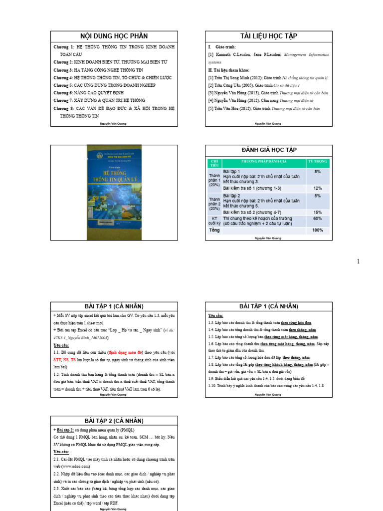 CHG 00 - Gioi Thieu Hoc Phan Va Danh Gia (Compatibility Mode) | PDF