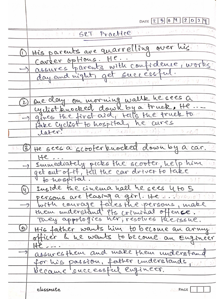 SRT Questions | PDF