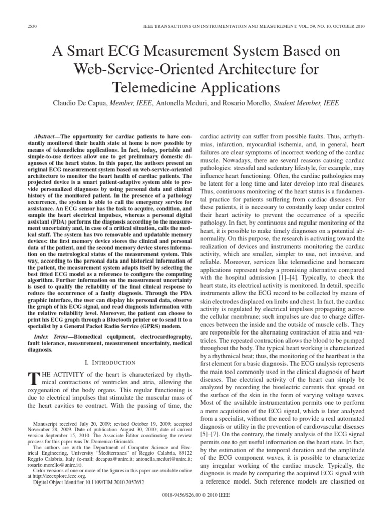 Smart ECG Measurement System | PDF | Electrocardiography | Heart