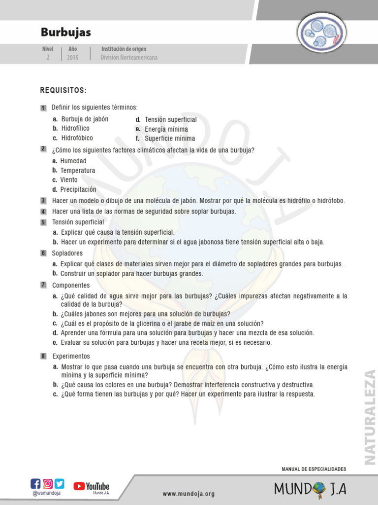 Especialidad Burbujas GM | PDF