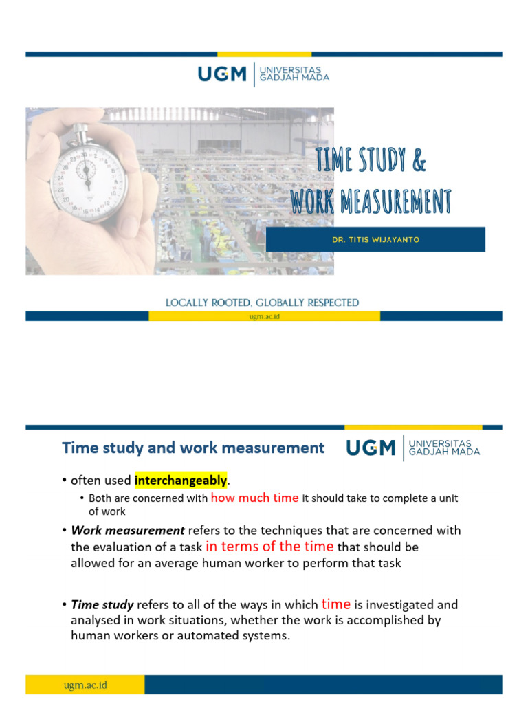 04 Time Study and Work Measurement | PDF | Business