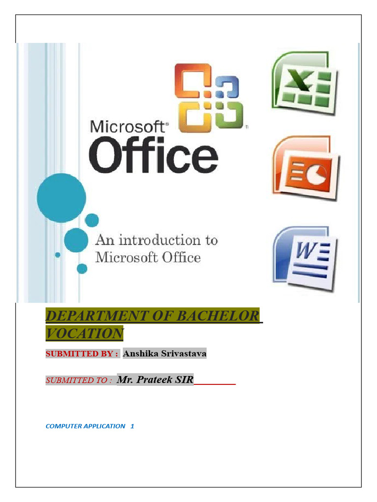 Anshika Srivastava B.voc 1st Year | PDF | Microsoft Word | Page Layout