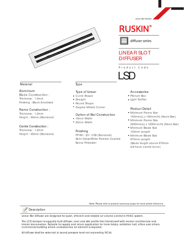 Linear Slot Diffuser 1 Download Free Pdf Chemical Engineering