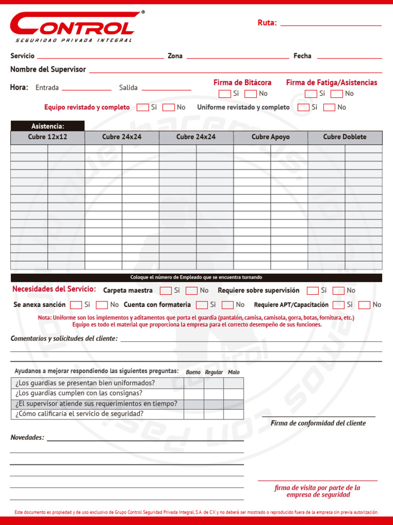 Formato Check List 2024 | PDF