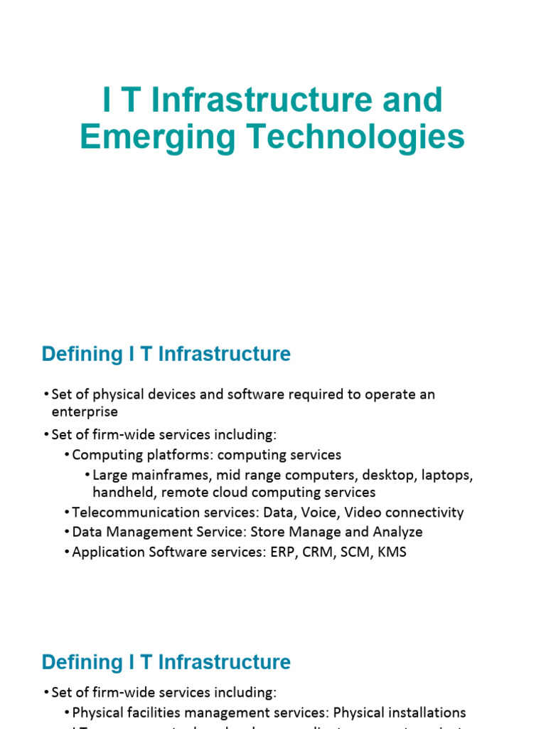 IT Infrastructure and Emerging Trends | PDF | Cloud Computing ...