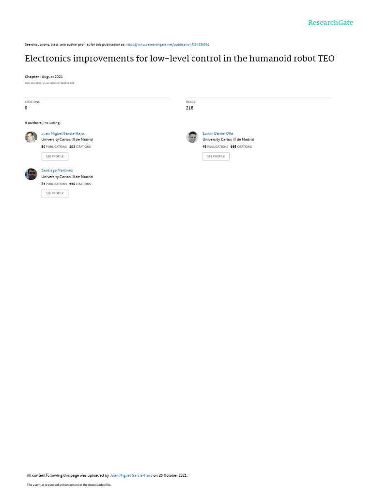 Electronics Improvements For Low-Level Control in | PDF | Power ...