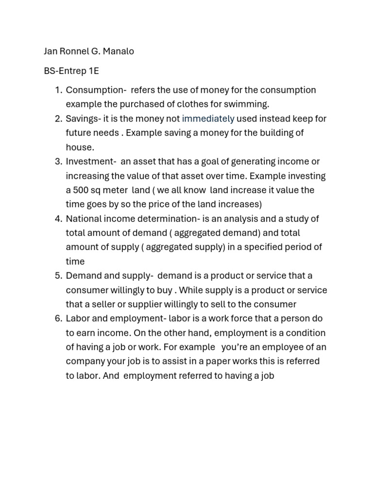 Jan Ronnel Manalo, Entrep 2 | PDF