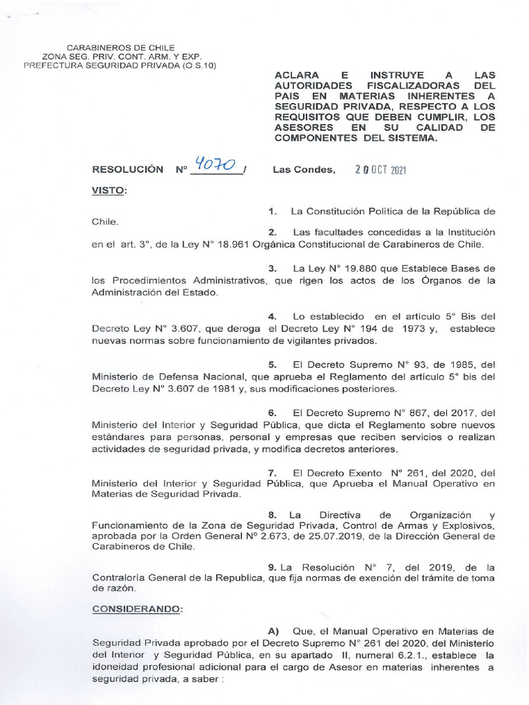 Resolucion 4070 | PDF