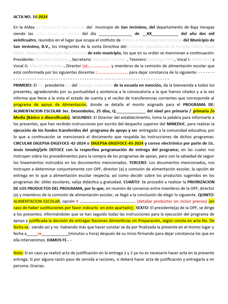 Acta de Priorizacion Sugerida 3ra. Entrega | PDF