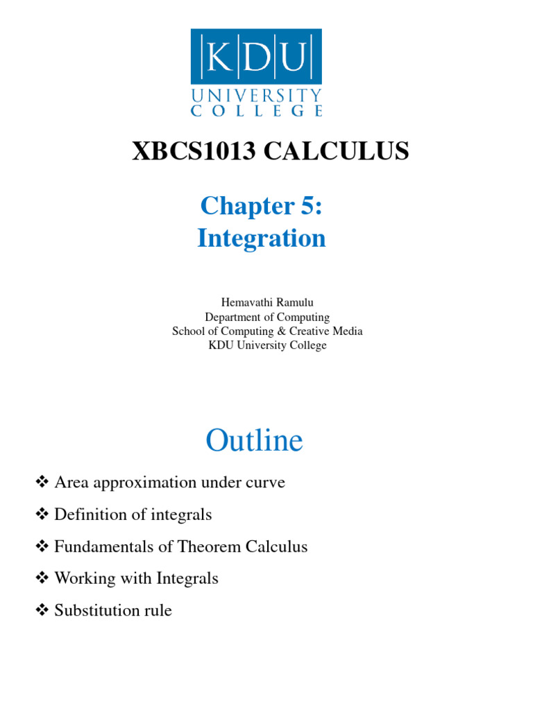 Chapter 5 Integration | Download Free PDF | Integral | Functions And Mappings