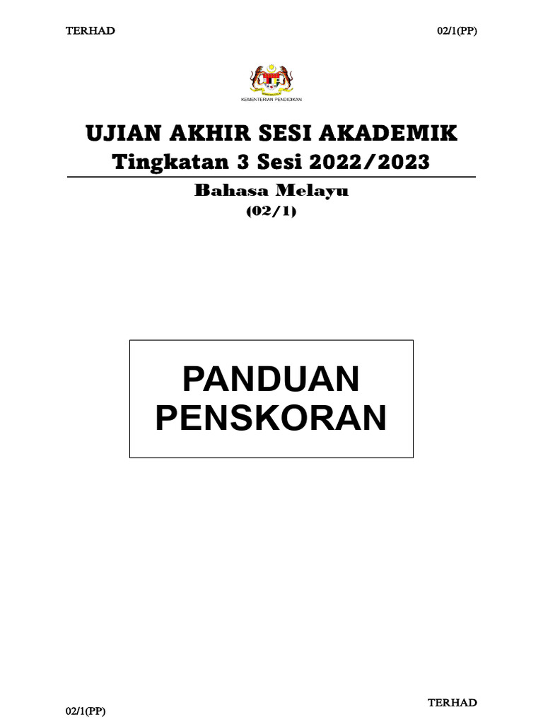 Skema BM (1) Ting 3 UASA 2022 | PDF