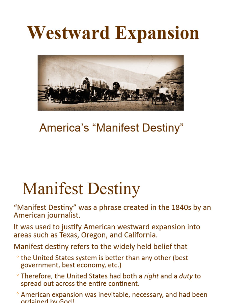 ManifestDestiny AMERICAN CULTURE | PDF | First Transcontinental ...