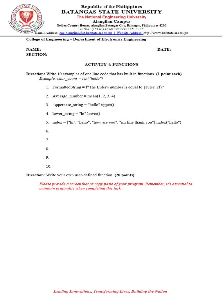 Activity 4 Cpe 401 Ece | PDF