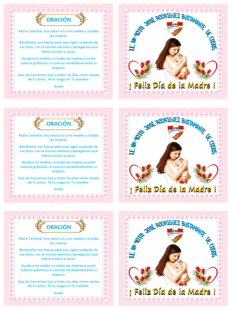 Tarjeta De Invitacion Dia De La Madre 2024 1 Pdf María Madre De Jesús