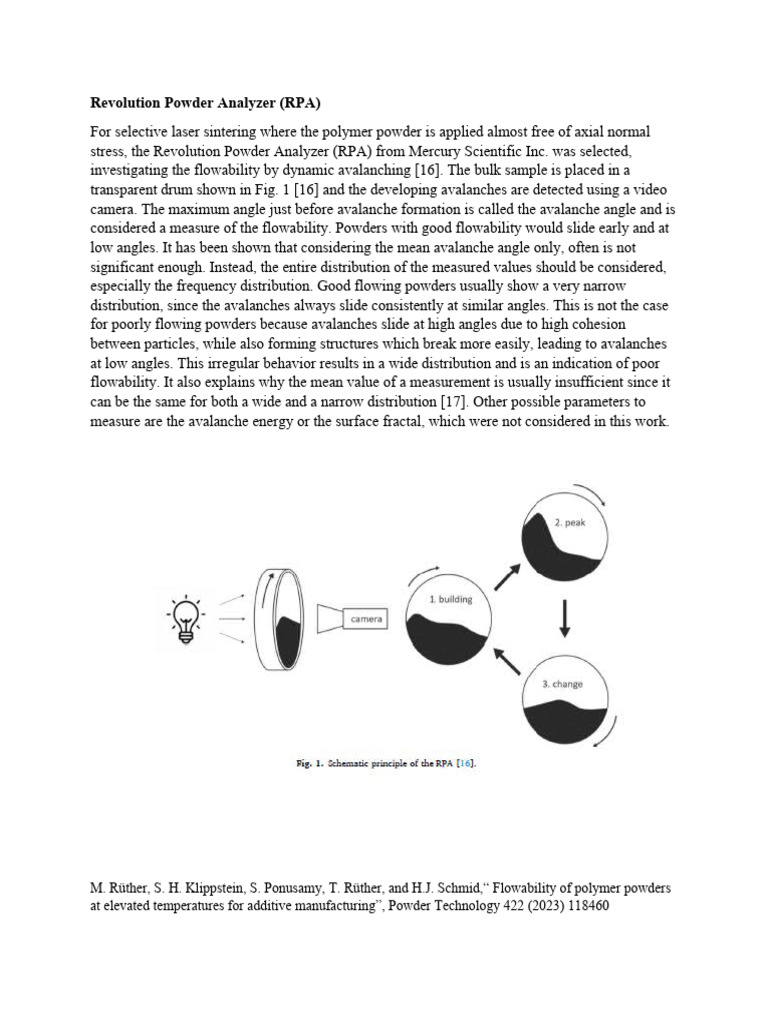 Revolution Powder Analyzer for Flowability | PDF
