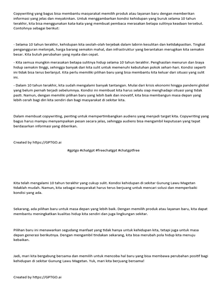 Copywriting Yang Bagus Bisa Membantu Masyarakat Memilih Produk Atau ...