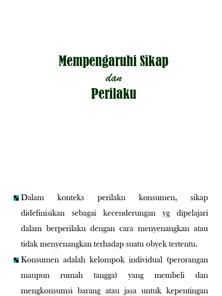 SIKAP DAN PERUBAHAN SIKAP | PDF