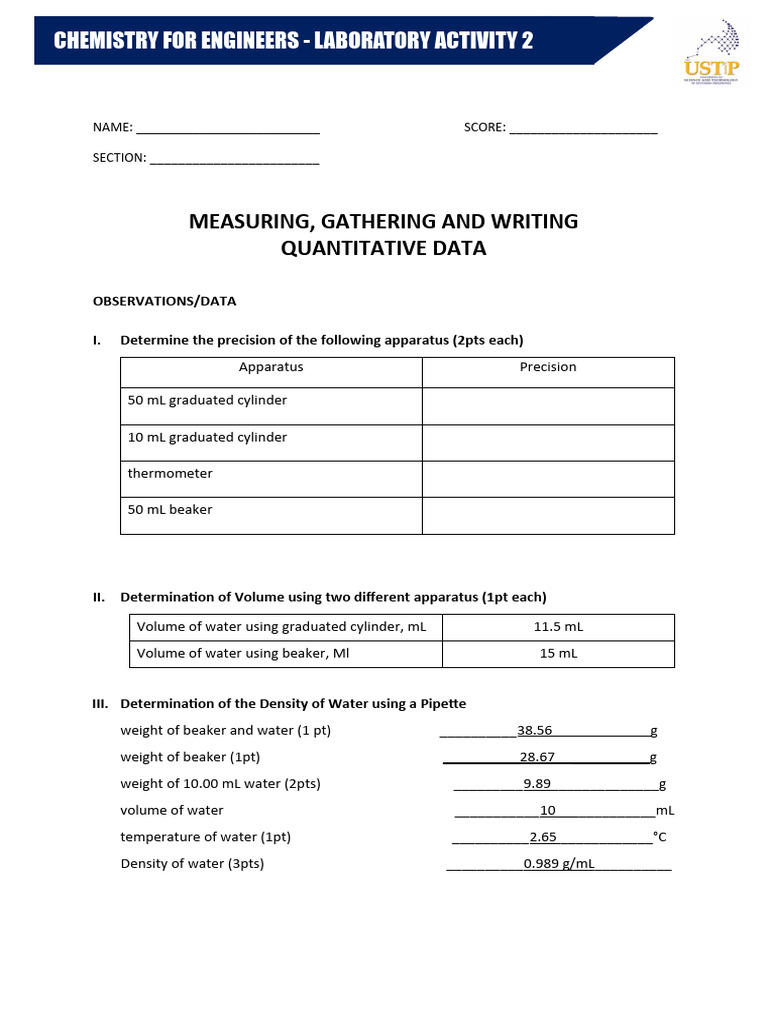 Activity 2_lab Exercise Data Sheet | PDF