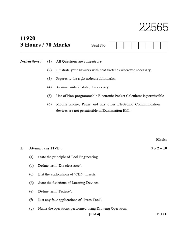 2019 Winter Question Paper (Msbte Study Resources) | PDF | Tools | Industrial Processes