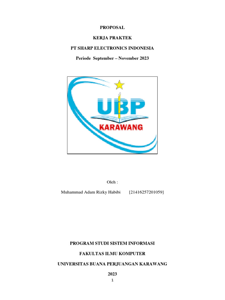 Proposal Muhammad Adam Rizky Habibi | PDF