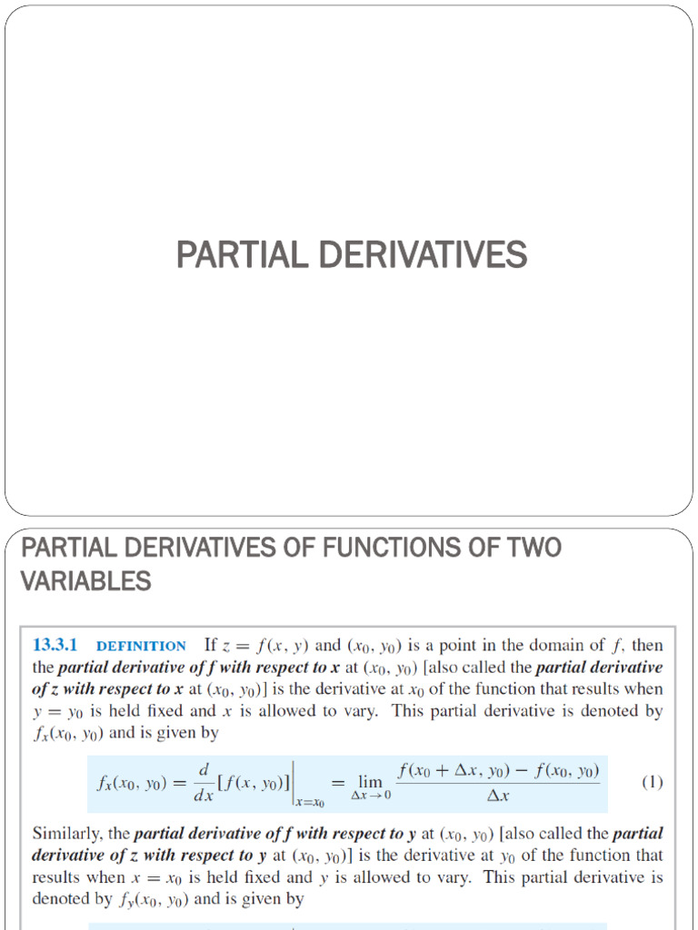 M8 - Turunan Parsial | PDF | Derivative | Function (Mathematics)