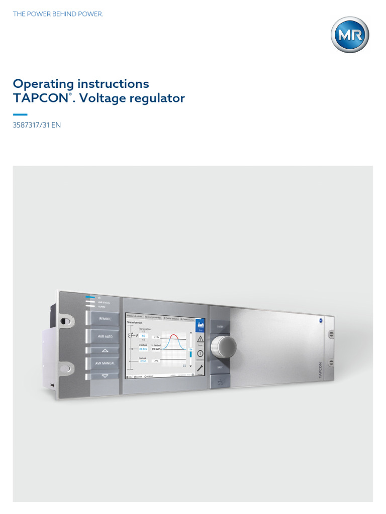 Operating Instructions Tapcon - Voltage Regulator: The Power Behind ...