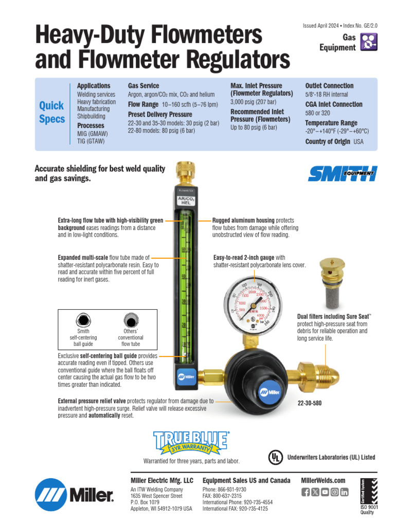 GE20 HeavyDuty Flowmeters and Flowmeter Regulators English | Download Free PDF | Flow ...