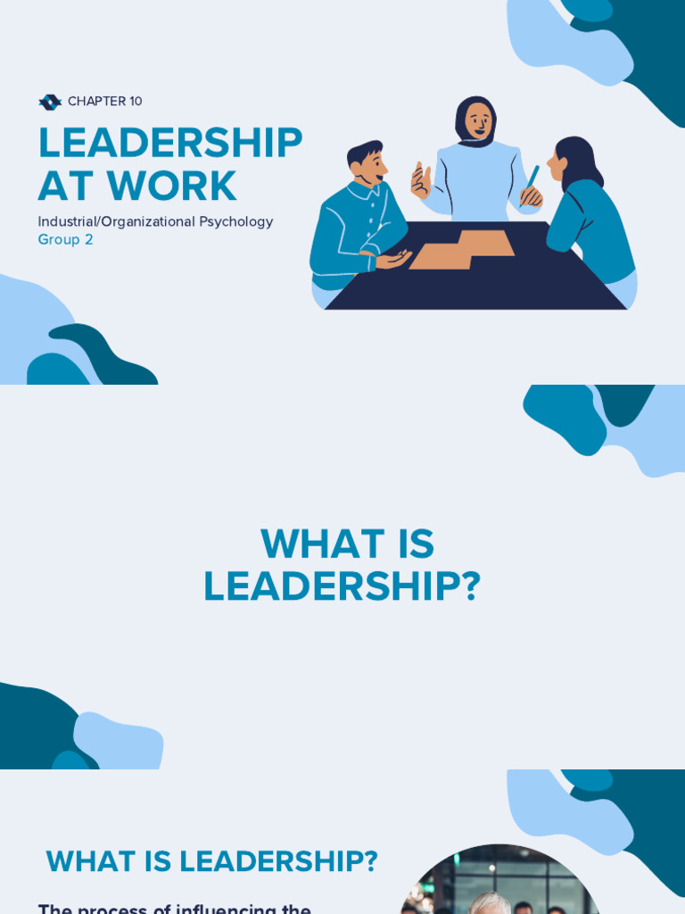 CHAPTER 10 Leadership at Work | Download Free PDF | Leadership ...