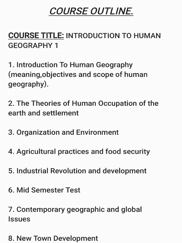 GRP 103 - Course Outline | PDF